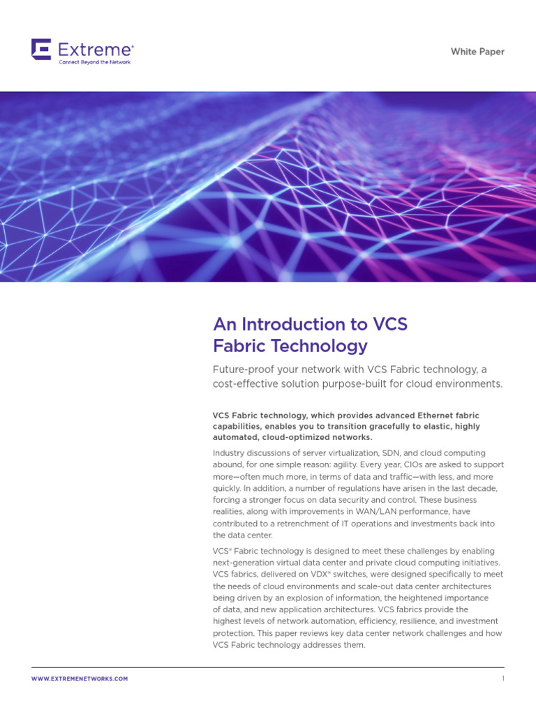 Brocade Intro VCS Fabric Technology WP - v3 | PDF | Computer Network | Network Switch