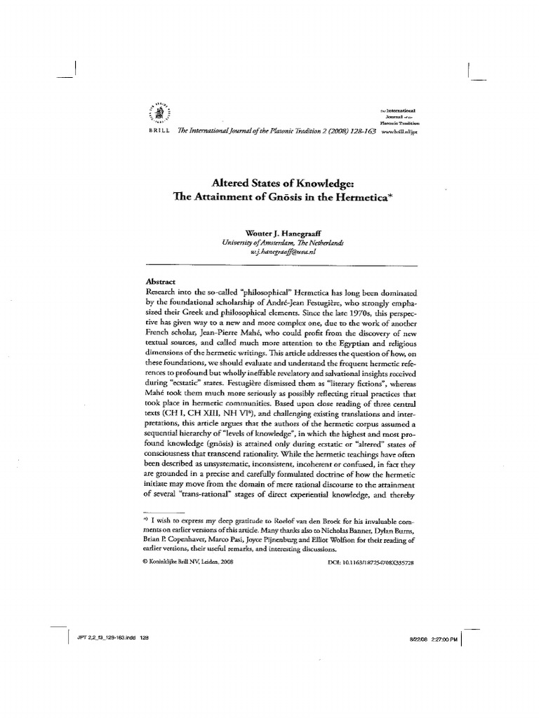 Altered States of knowledge | PDF