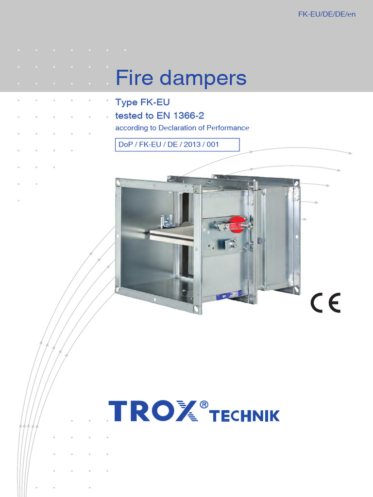 Fire-damper | PDF | Duct (Flow) | Wall