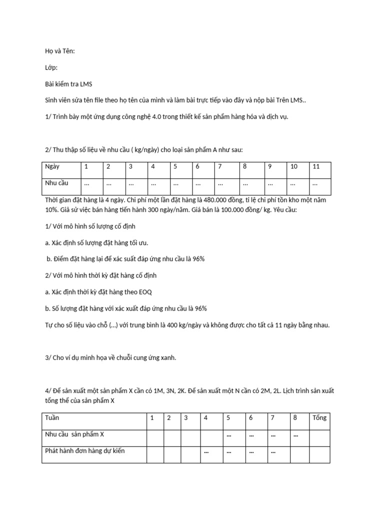 bài kiểm tra lms | PDF