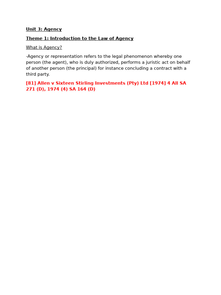 Understanding Agency Law Basics | PDF