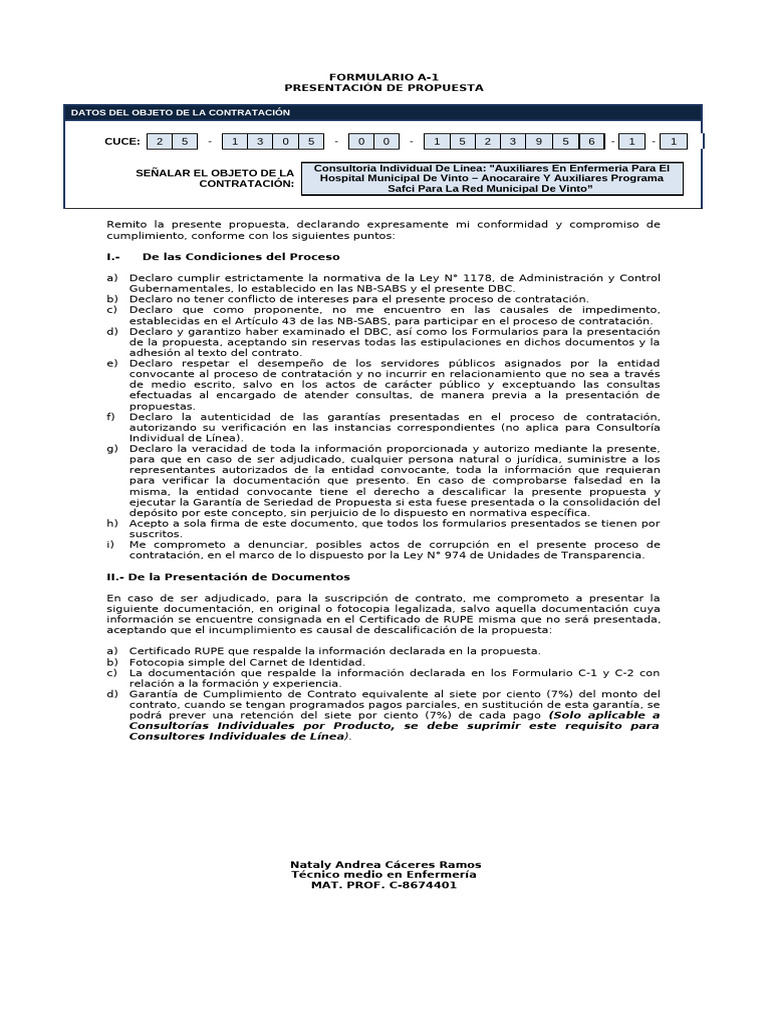 FORMULARIO A1 NATALY | PDF | Gobierno | Justicia