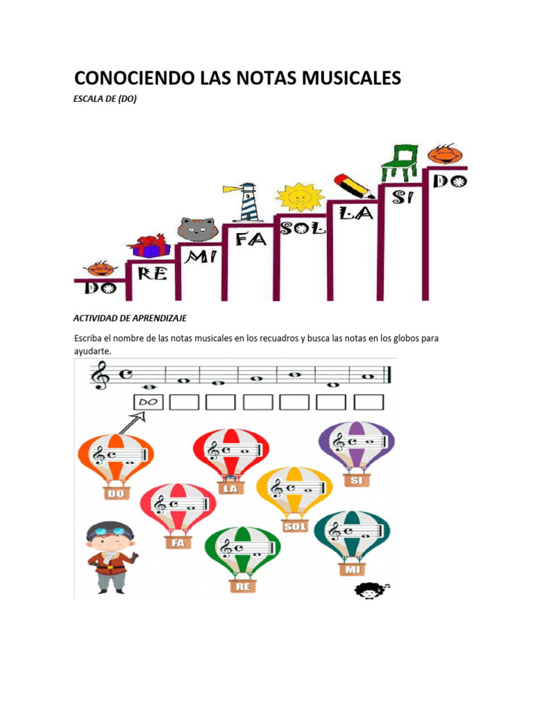 Las Notas Musicales Tema 2 | PDF