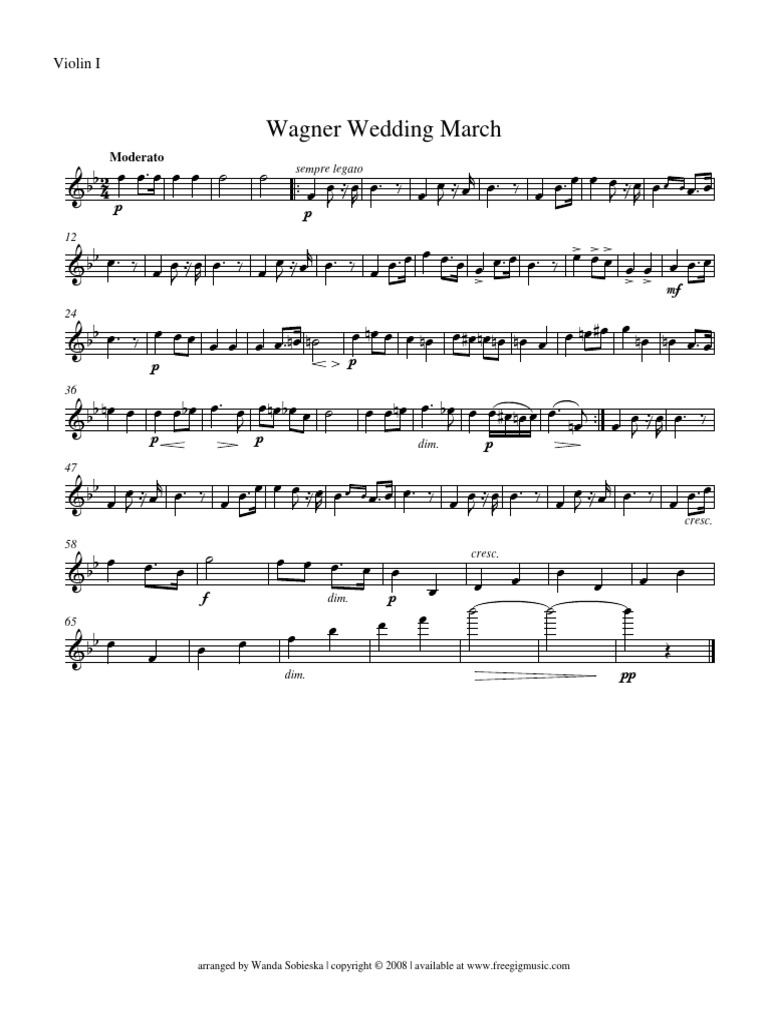 2 Wagner Wedding March Violin 1 2 | PDF