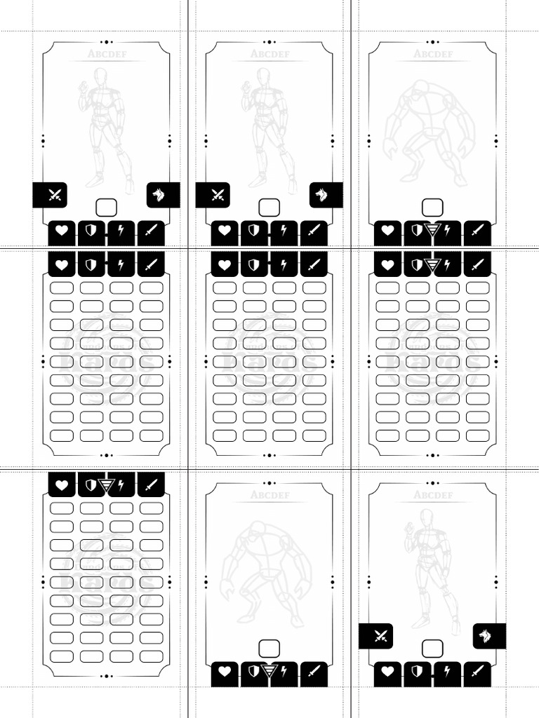 DoK-Cartas-Novas-Print-And-Play-Heros-Monsters-Creations | PDF