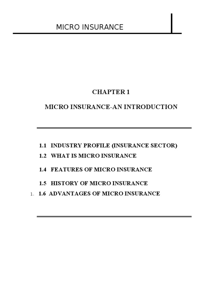 Micro Insurance in India .. | PDF | Insurance | Life Insurance