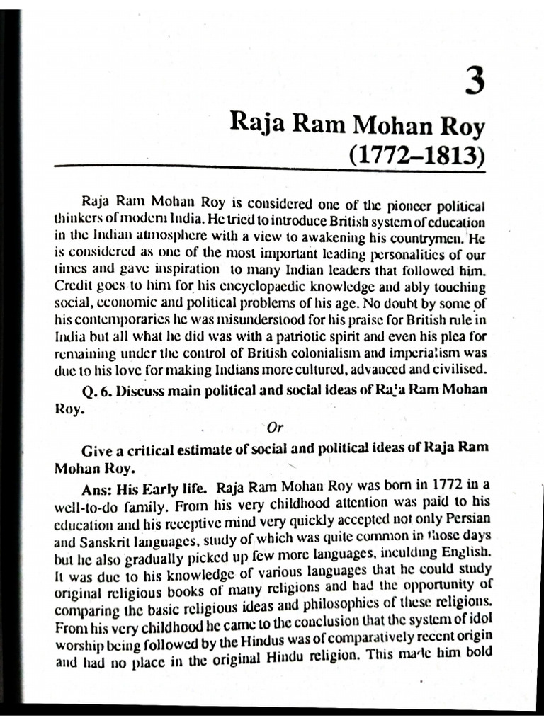 Raja Ram Mohan Roy | PDF