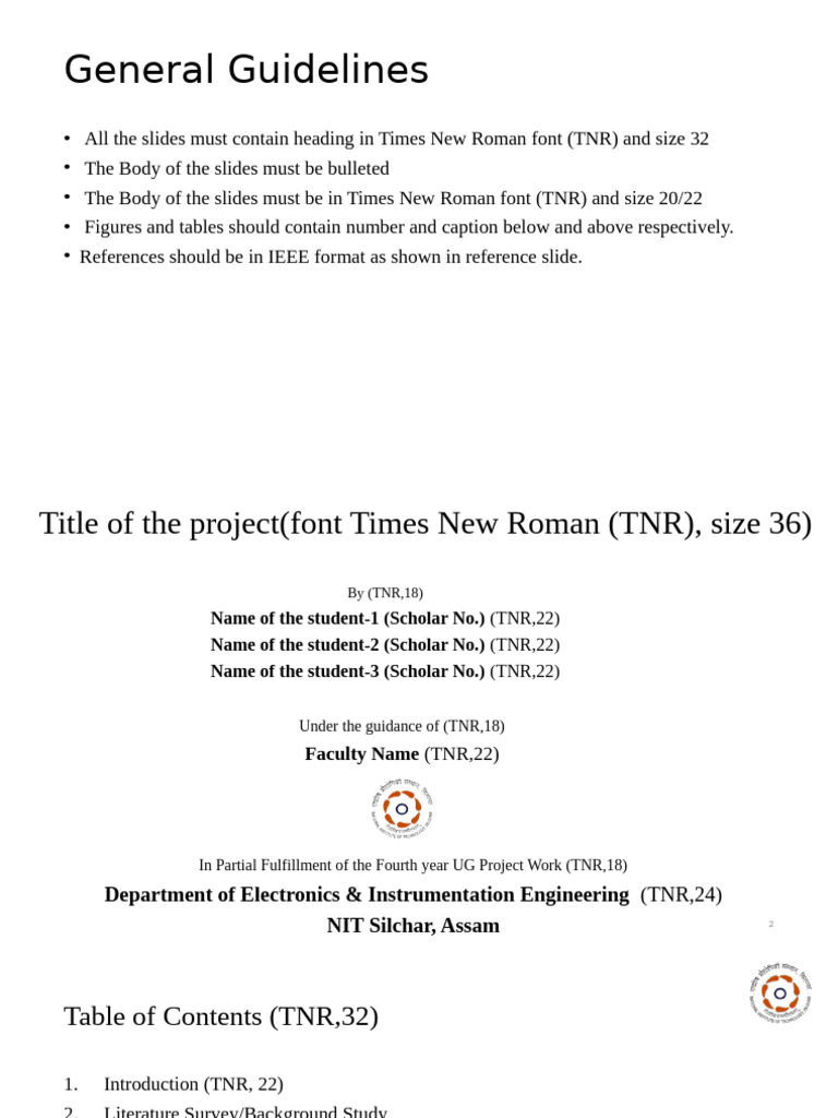 UG_EIE_project_presentation_ format_2024 | PDF