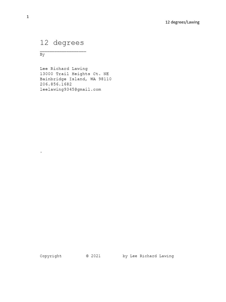 12 Degrees | PDF