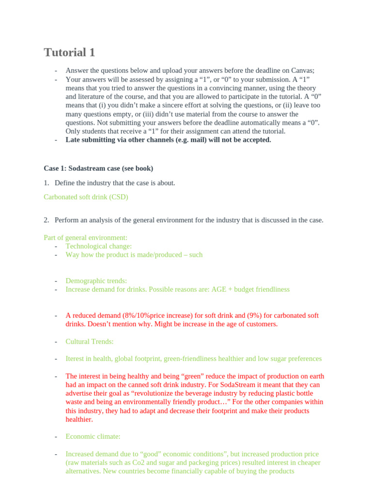 Tutorial 1_Questions-1 | PDF | Pepsi Co | Coca Cola