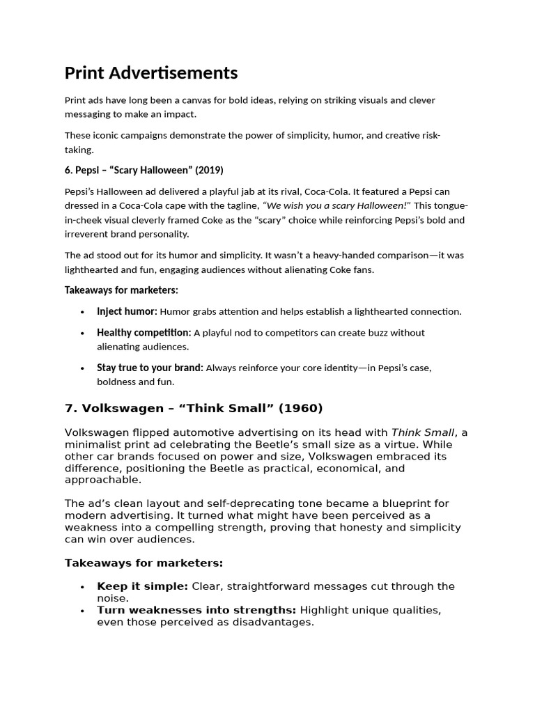 Print Advertisements | PDF