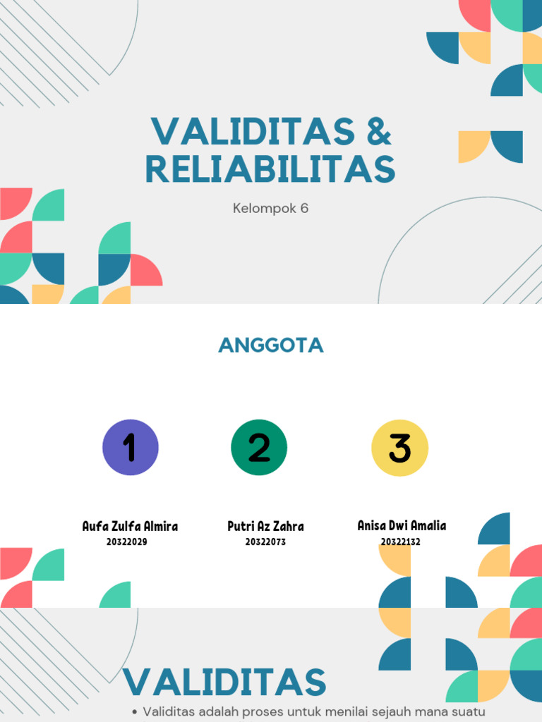 Validitas & Reliabilitas | PDF
