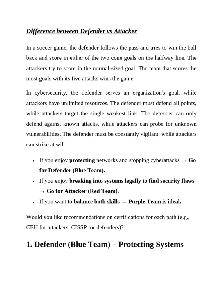 Defender Vs Attacker Part 5 | PDF | Security | Computer Security