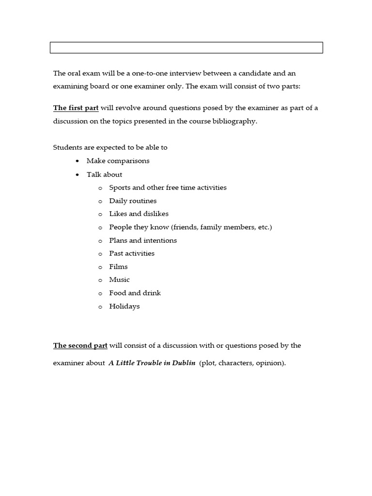 TEENS 2 Oral Exam Guidelines Overview | PDF | Blackbeard