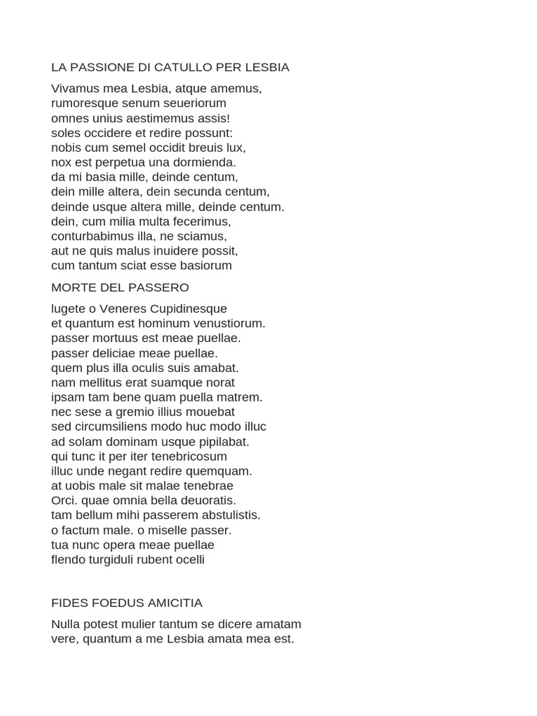 Testi Catullo in Latino | PDF