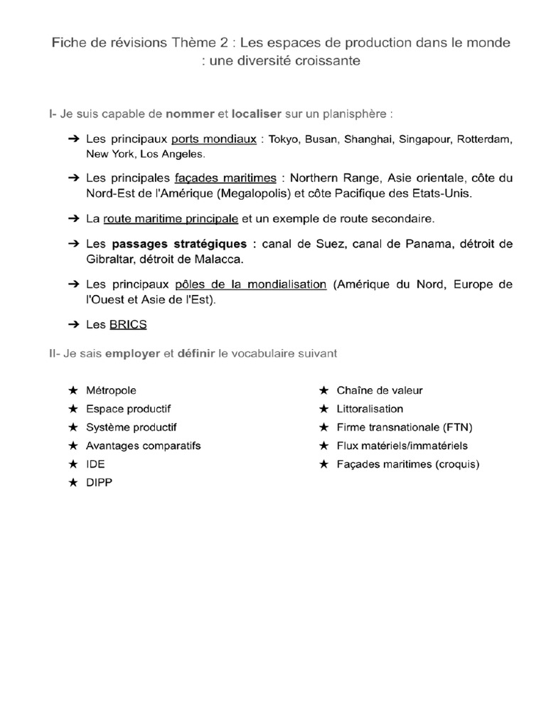 Fiche de Révision G4-G5 | PDF