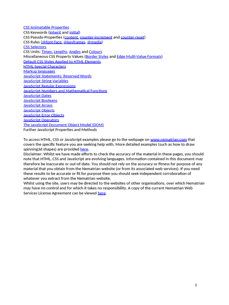 HTMLCSSJSCombined | PDF | Html | Hyperlink