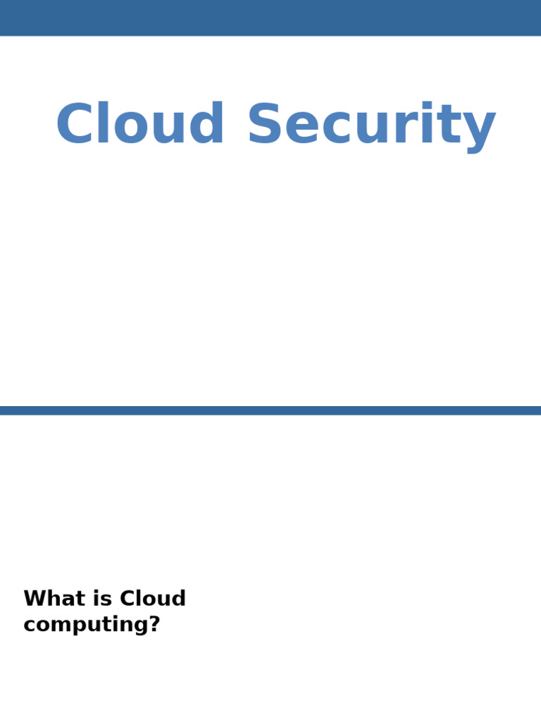 Week 13-Cloud Security | PDF | Cloud Computing | Scalability
