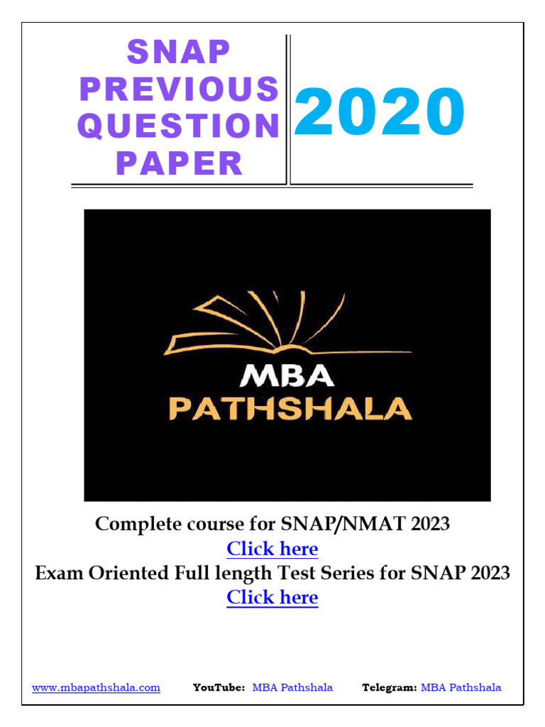 SNAP/NMAT 2023 Test Preparation Guide | PDF | Logical Truth | Odds