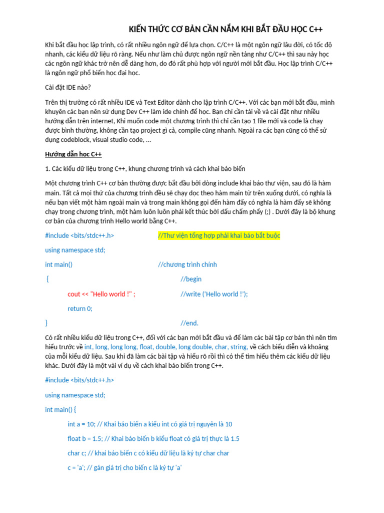 C Begin | PDF
