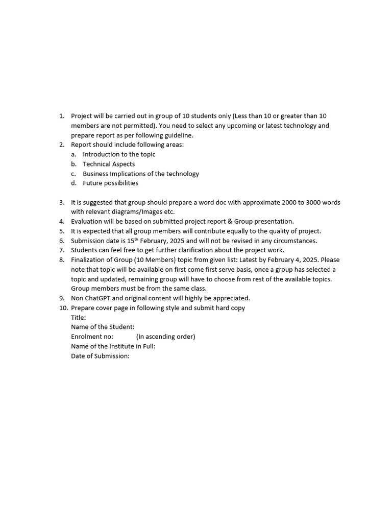 BT Project Guideline 24-26 Batch | PDF