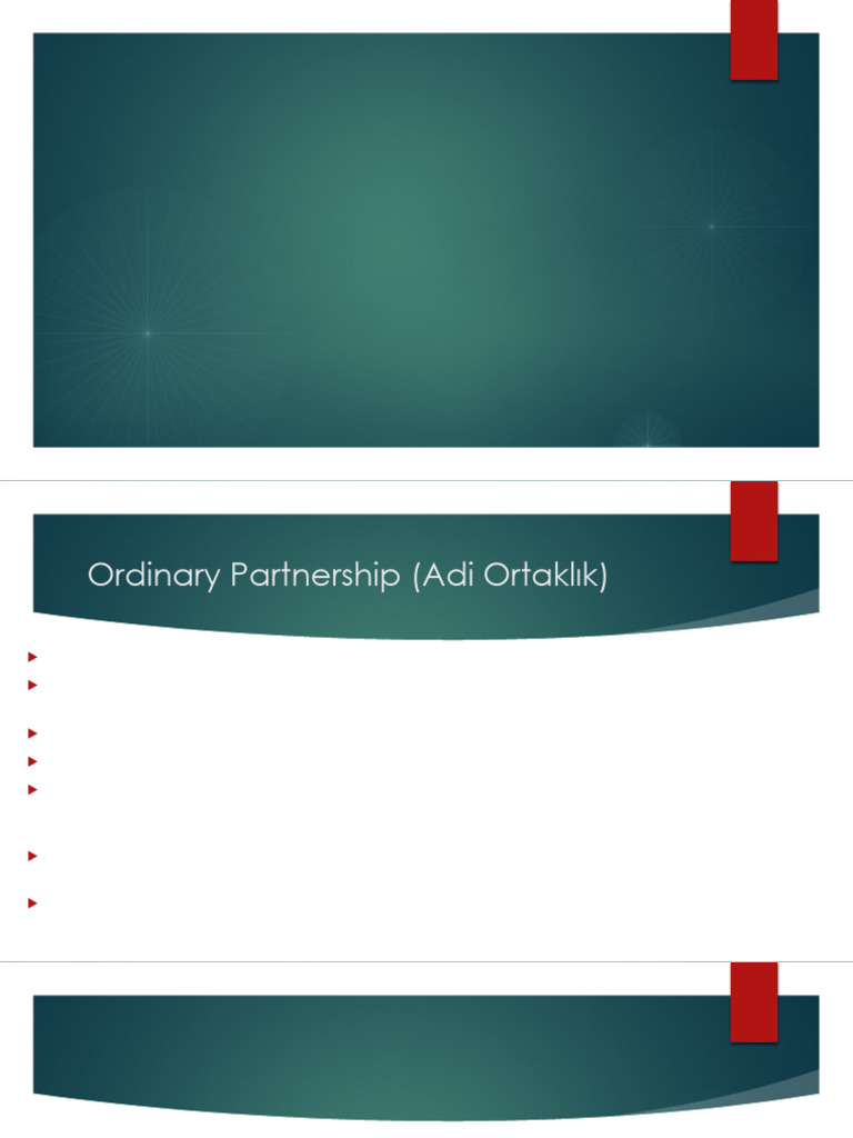 2.ordinary Partnership | PDF | Partnership | Private Law