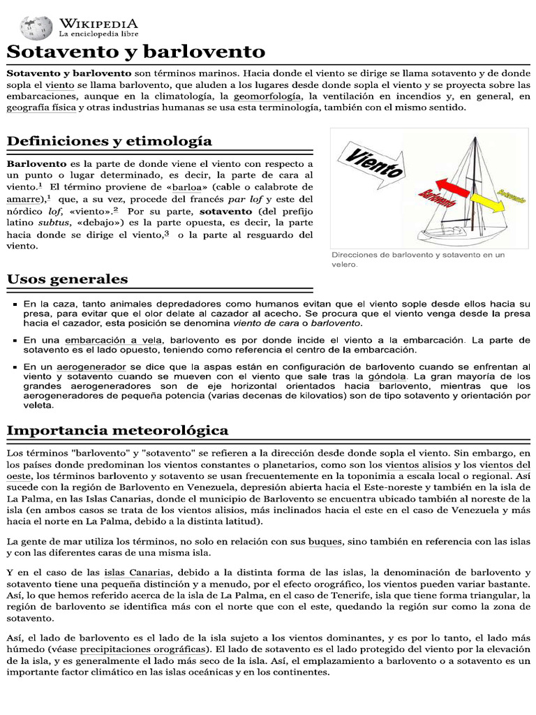 Sotavento y Barlovento | PDF