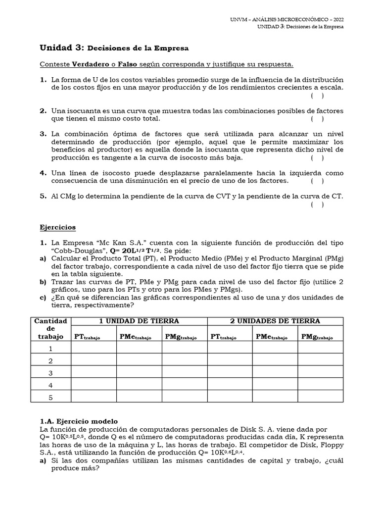 3 A Microecon - Guía de Aplicación 2022 | PDF | Microeconomía | Ciencias económicas