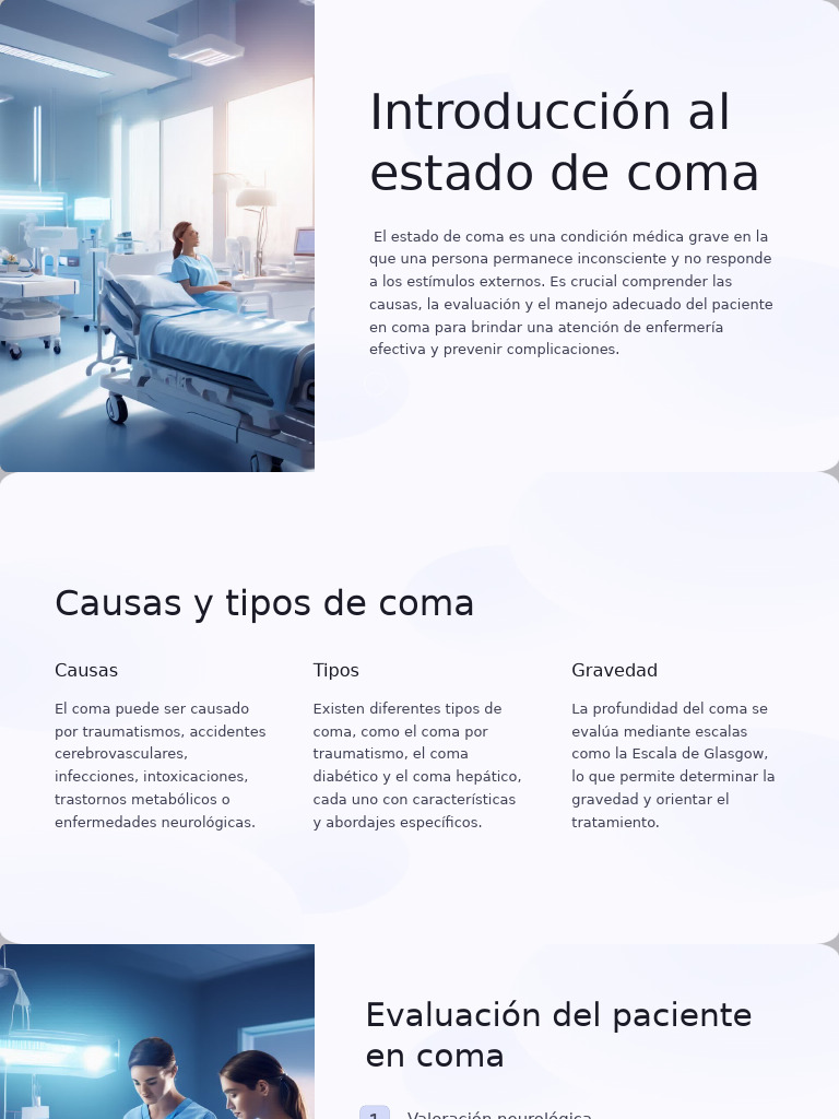 Introduccion Al Estado de Coma | PDF | Coma | Especialidades Medicas