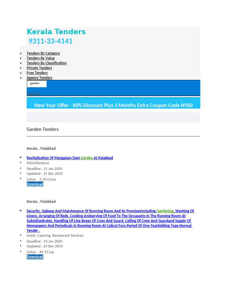 Kerala Tenders | PDF