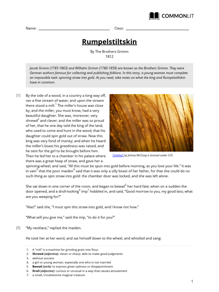 CL Rumpelstiltskin | PDF