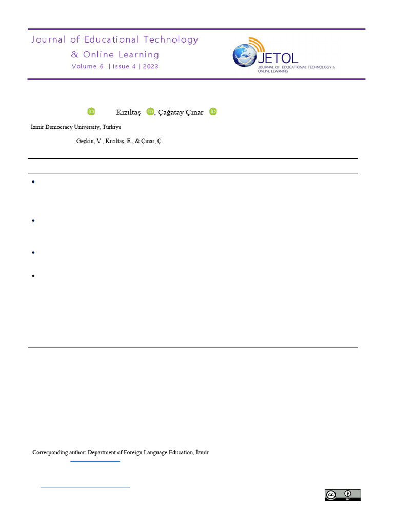 10.31681-jetol.1336599-3303528 | PDF | Artificial Intelligence ...