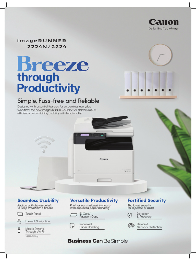 Product Brochure Ir 2224 | PDF | Printer (Computing) | Paper