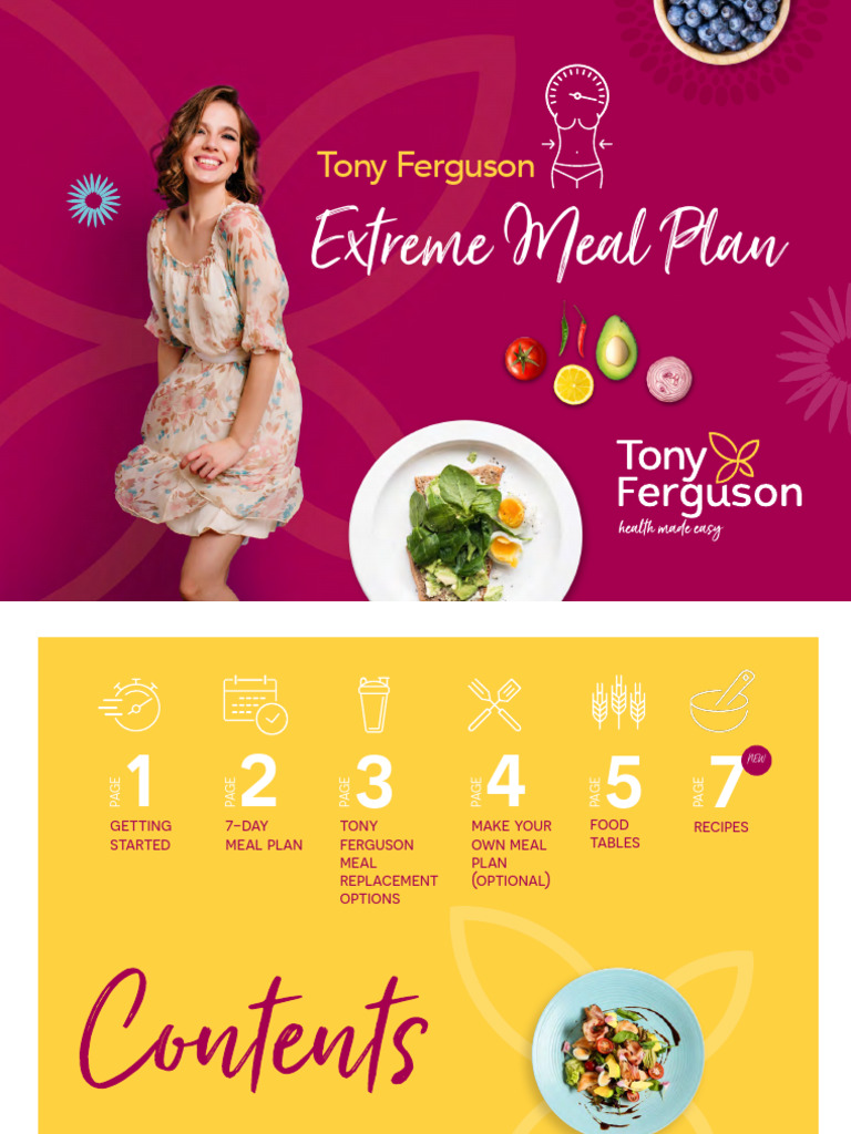 Tony Ferguson Extreme Meal Plan Guide | PDF | Fruit | Oatmeal