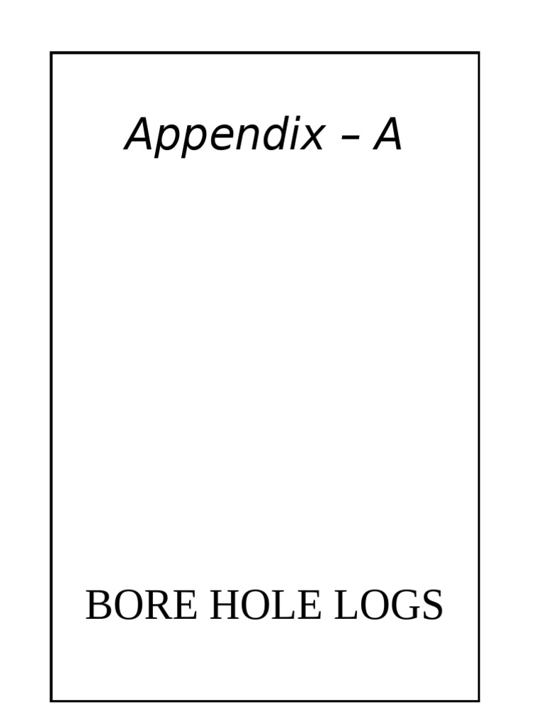 Bore Hole Log LED | PDF