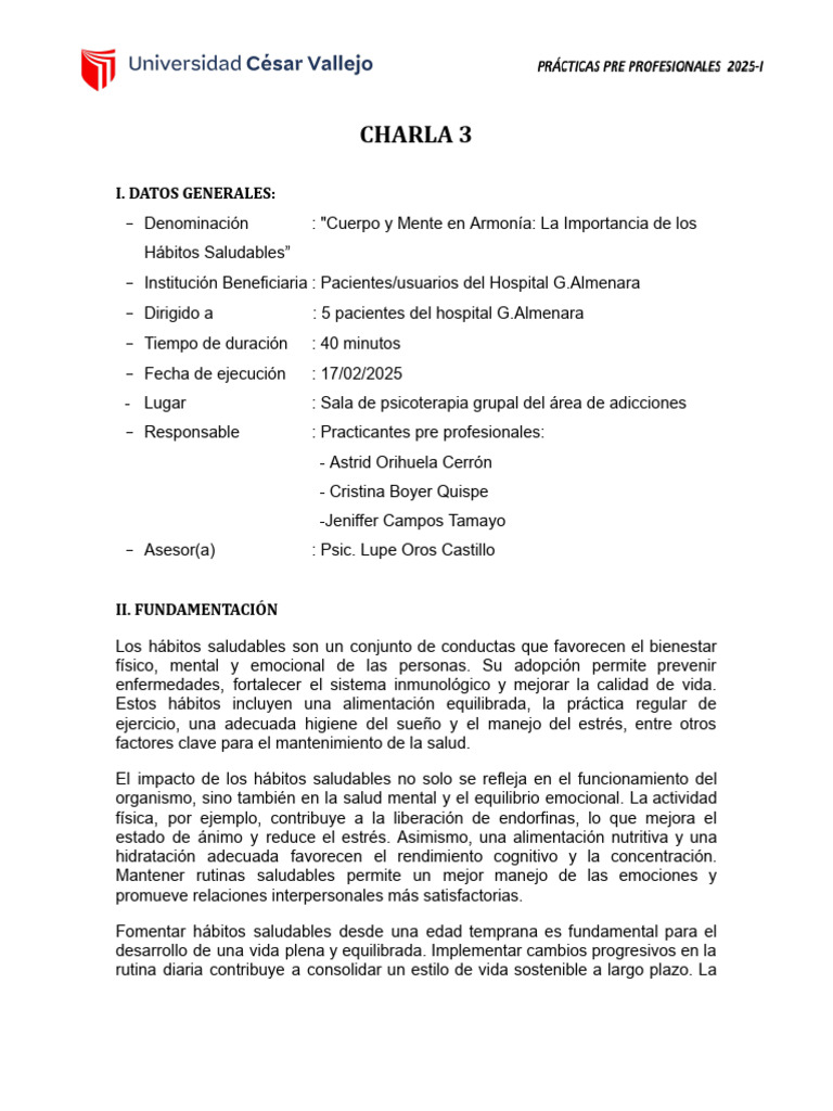 Charla 3_ Pp2.Docx | PDF | Dormir | Estrés (biología)