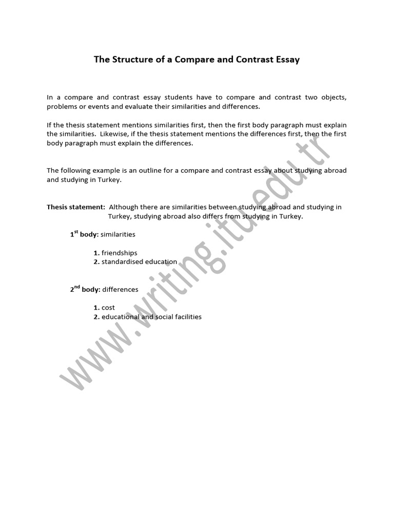 Compare and contrast-2 | PDF | Cost Of Living | International Student