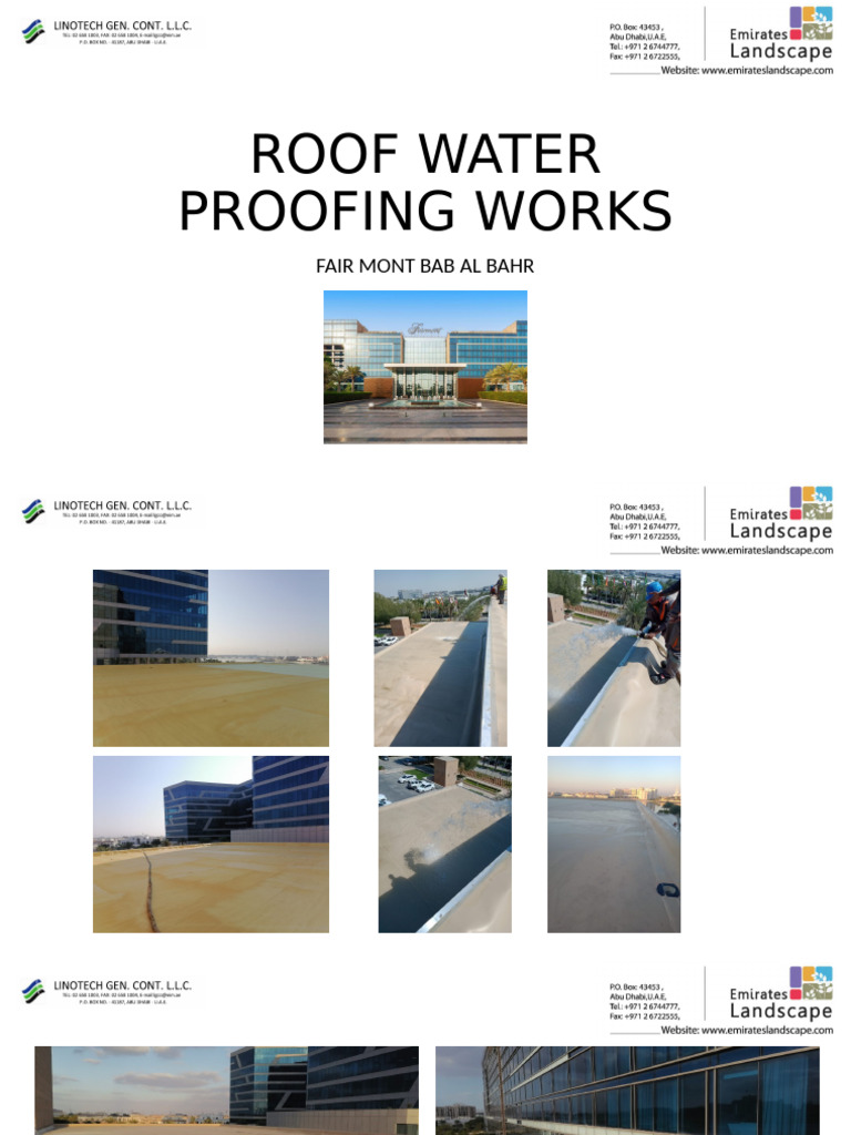 Roof Water Proofing Works - Hdpe Liner | PDF
