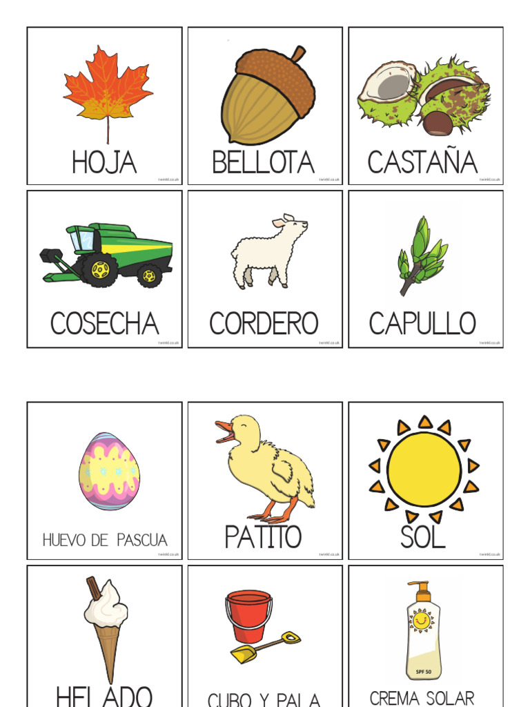 Vocabulario de Estaciones Del Año | PDF