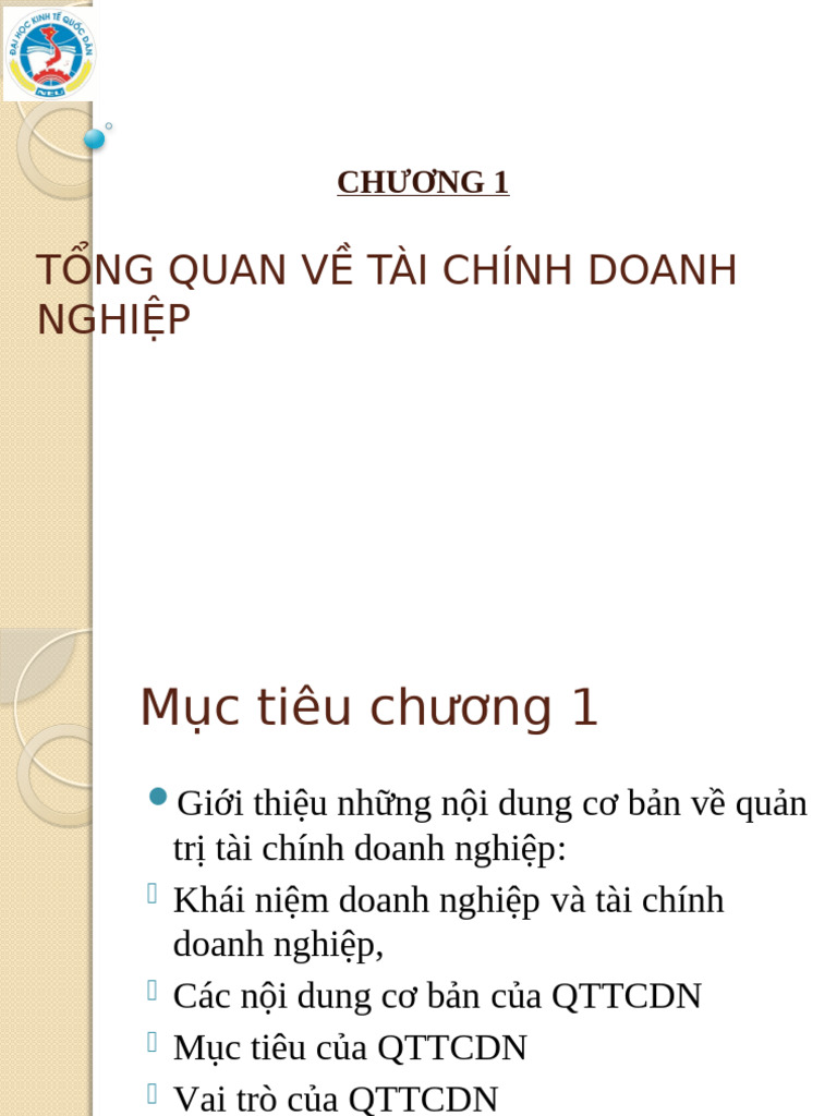 Ch__ng 1 - T_ng Quan V_ Tài Chính Doanh Nghi_p | PDF