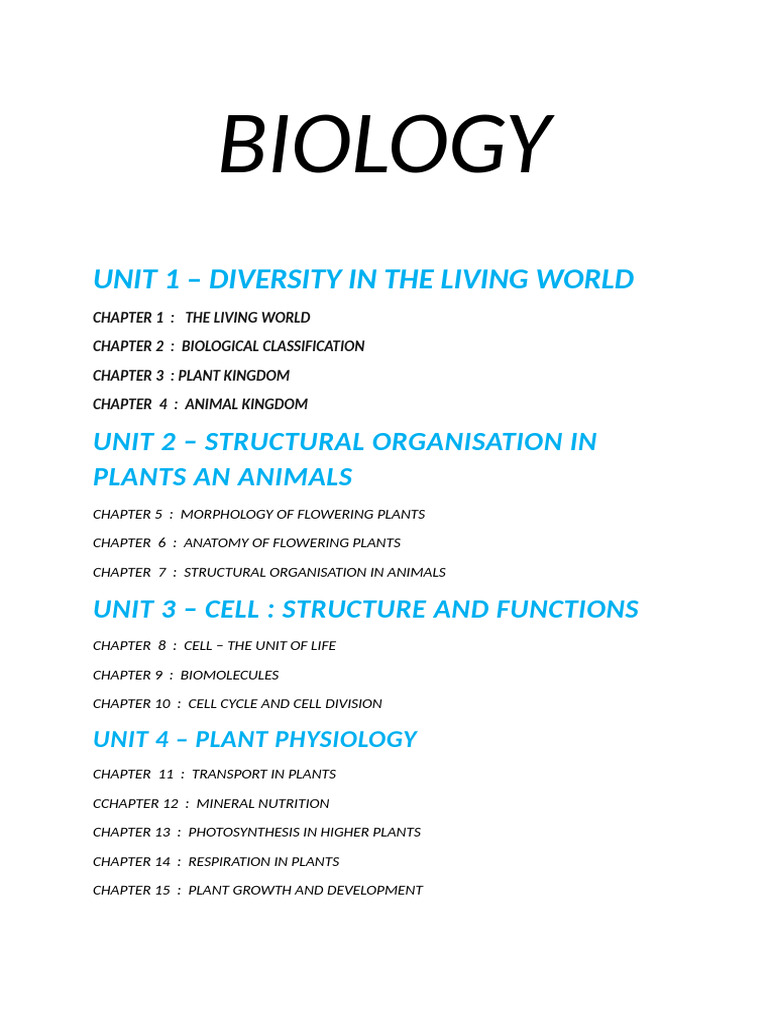 BIOLOGY | PDF