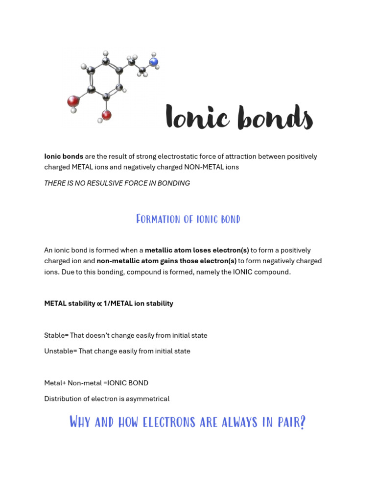 IONIC BONDING Chem | PDF