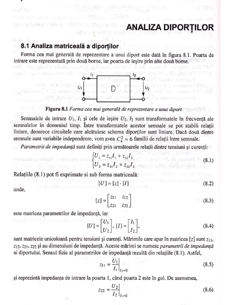 Curs 6 Parametrii Diportilor I | PDF