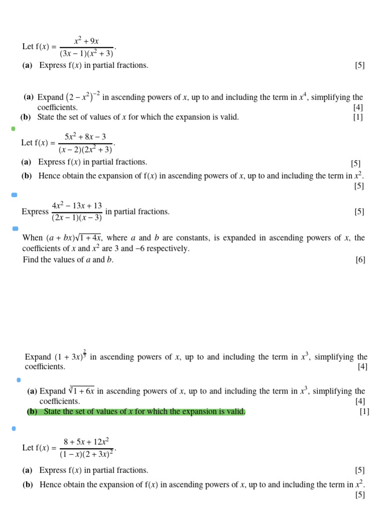 Partial Frractions and Binomial | PDF | Arithmetic | Functions And Mappings