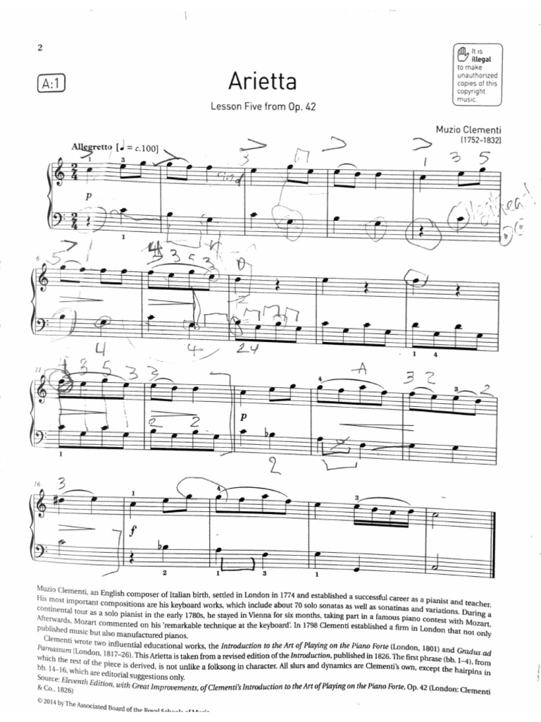 Arietta ABRSM Grade 1 2015-2016 | PDF