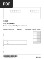 GCSE Geography Paper 1 Exam Guide | PDF | Valley | Glacier