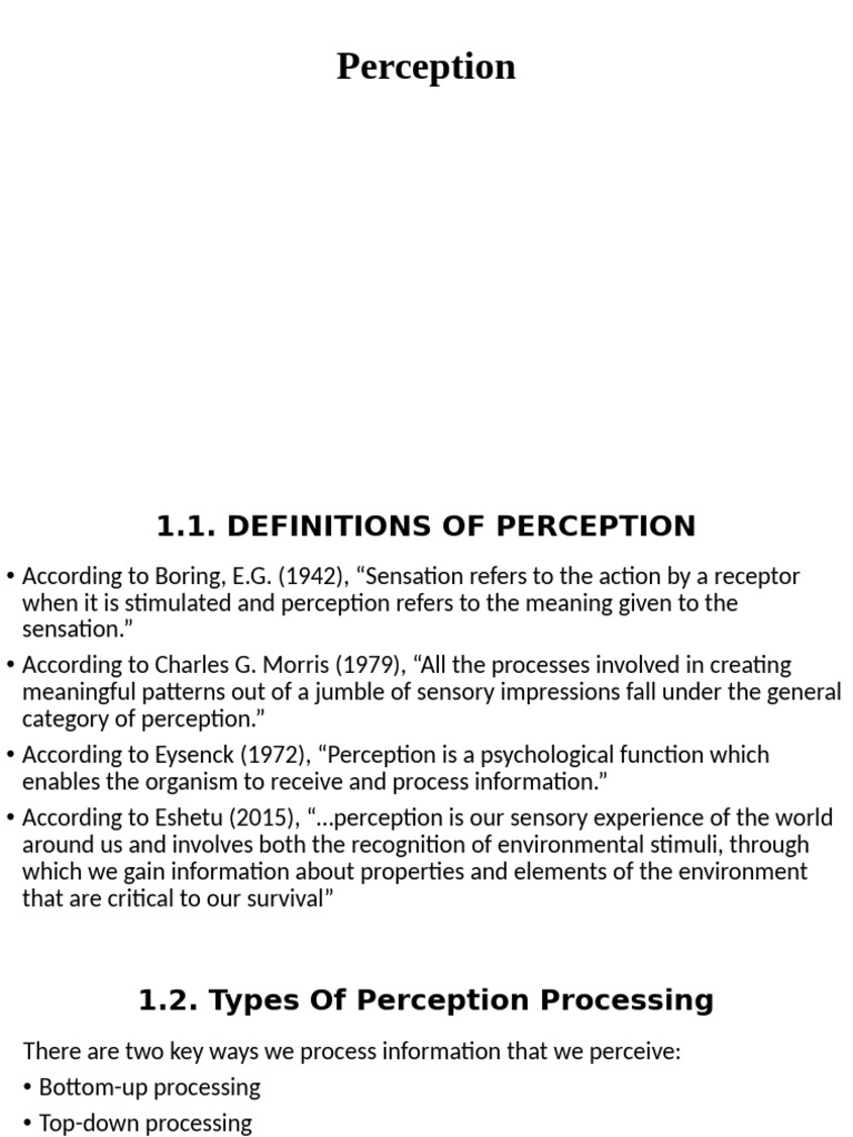 Perception (1) To Upload | PDF