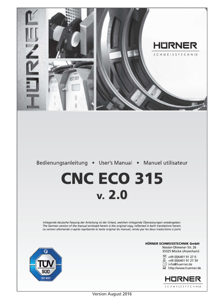 Manual - CNC-Eco-315mm | PDF