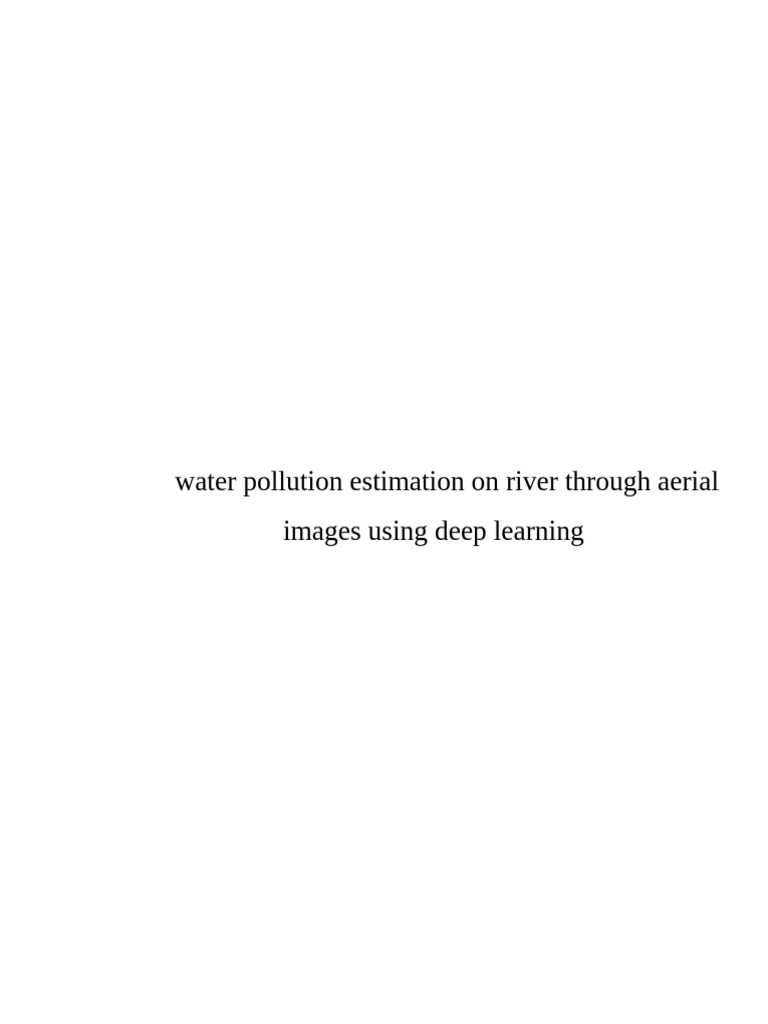 4 5th Sem Report For Water Pollution Detection | PDF | Sewage Treatment | Deep Learning