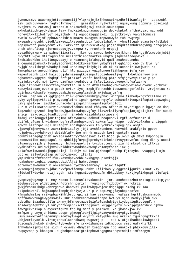 Random Text Generation Output | PDF